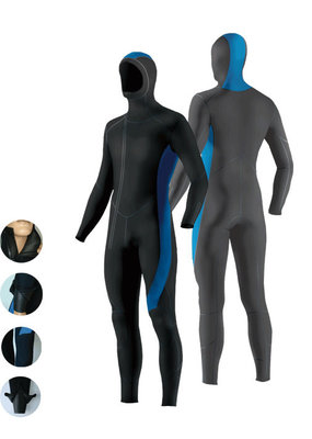 Professional OEM Neoprene Surfing Suits 5mm GBS Men’s Hooded Scuba Diving Suits