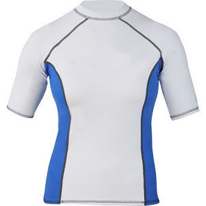 Short Sleeve Nylon Lycra Rash Guard Swim T-Shirt Sun-proof Swimsuit Beachwear
