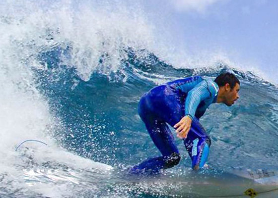 Blue Lycra Surf Rash Guard 2mm Nylon Wetsuit  Azure Sail Wear