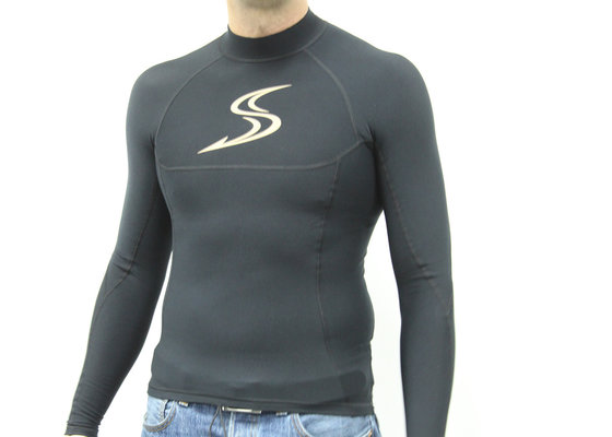 Fleece Swim Shirt Boys Lycra Rash Guard / SPF Rash Guard Warm Swim Shirt