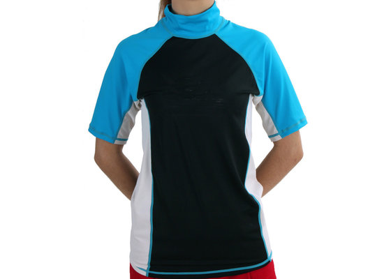 Custom UV proof Short Sleeve Lycra Rash Guard Shirts xxl with LOgo for women adult