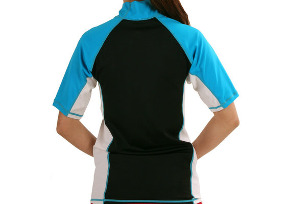 Custom UV proof Short Sleeve Lycra Rash Guard Shirts xxl with LOgo for women adult