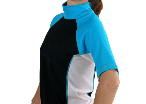 Custom UV proof Short Sleeve Lycra Rash Guard Shirts xxl with LOgo for women adult