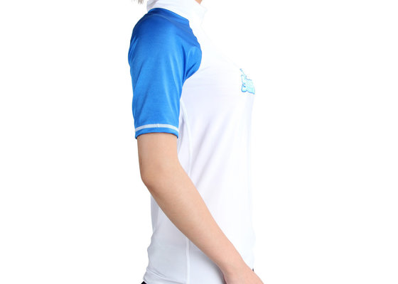 Short Sleeve Lycra Rash Guards Surfing , body protection Shirt Size XS M for Girls