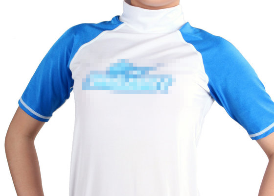 Short Sleeve Lycra Rash Guards Surfing , body protection Shirt Size XS M for Girls
