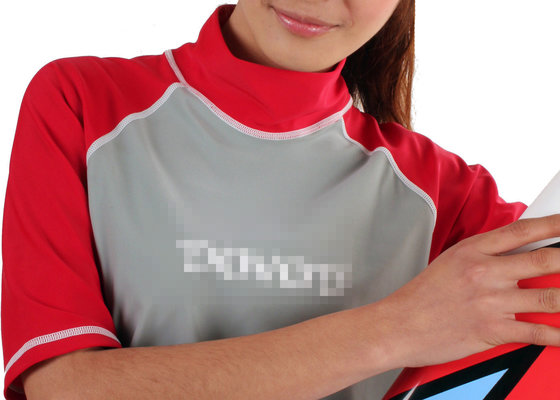 Children Uni-Sex Short Sleeve Lycra Rash guard sport shirt Blue gray red color OEM