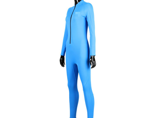 Long Sleeve Spandex Lycra Rash Guard Blue UV Protection for Women