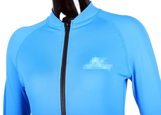 Long Sleeve Spandex Lycra Rash Guard Blue UV Protection for Women