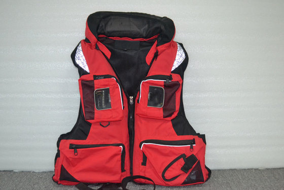 Red Nylon EPE Foam Watersport Life Jackets / life vest jacket for Rescue