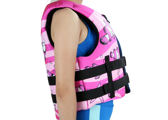 Illustration Art Graphics Girl floating Jacket Vest, neoprene swim Watersport Life Jackets