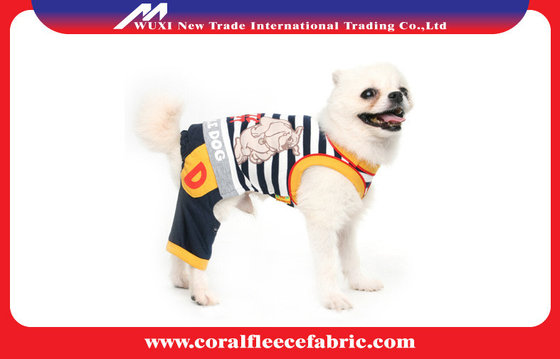 Eco-friendly Material Cute Pet Clothes , Warm Dog Denim Trousers Pets Outerwear