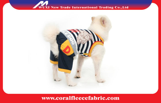Eco-friendly Material Cute Pet Clothes , Warm Dog Denim Trousers Pets Outerwear