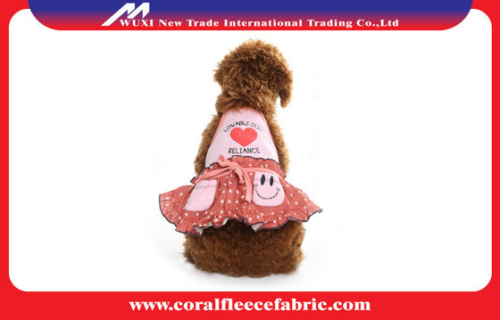Blue / Pink Cute Pet Clothes Lolita Skirts with Lace , Nice Design Pet Coats for Dogs