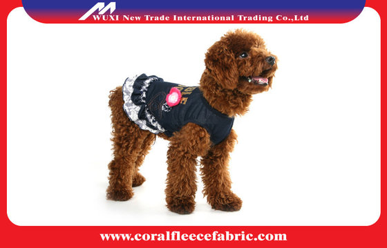 Pink Knitted Denim Cute Pet Clothes for Princess Girl Dog Dress , OEM Pet Apparel