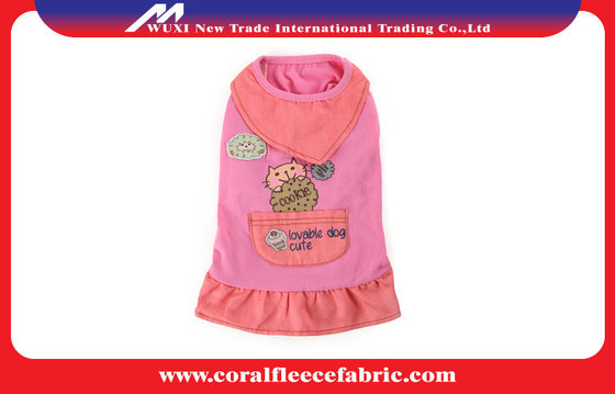 Pink or Blue Baby Dog Scarf Skirt Cute Pet Clothes , Small Dog Pet Sweaters / T-shirt