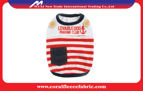 Lovely Girl / Boy Dog Clothes Sailor T-shirt with Navy Stripe , Pet Accessories