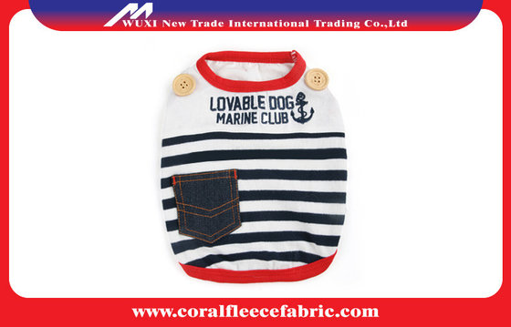 Lovely Girl / Boy Dog Clothes Sailor T-shirt with Navy Stripe , Pet Accessories