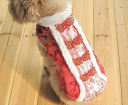 Beautiful Chinese style tang suit pet clothes