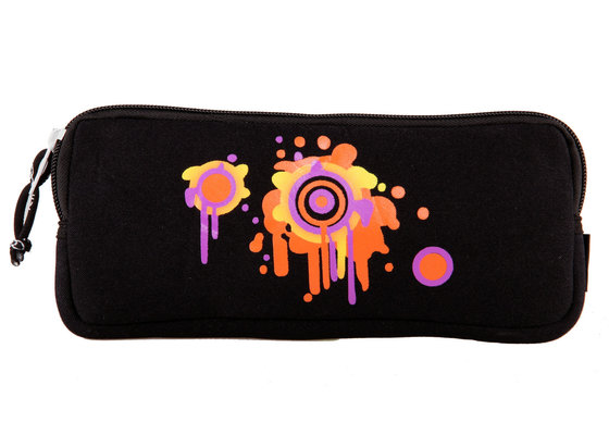 Promotional Rectangular cube style Kids zipper sewing closed Neoprene Pencil Bags / Cases