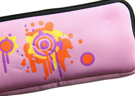 Promotional Rectangular cube style Kids zipper sewing closed Neoprene Pencil Bags / Cases