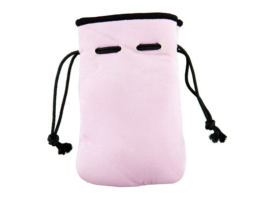 Small Pink Color Strap Neoprene Pouch, Impact protect bag for pad computer, mobile phone