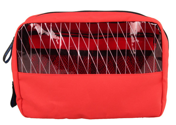 Custom Cool Black / Light green / Red Color Cosmetic Bag, Waterproof Neoprene Pouches