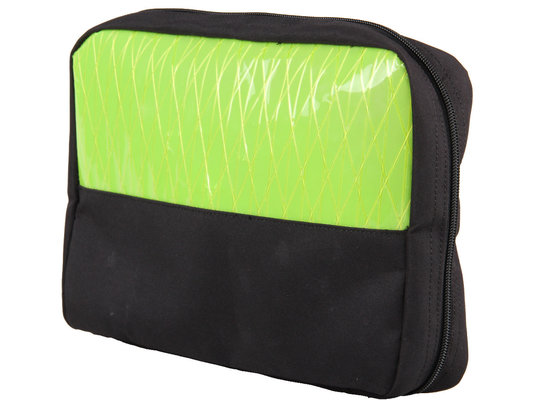 Custom Cool Black / Light green / Red Color Cosmetic Bag, Waterproof Neoprene Pouches