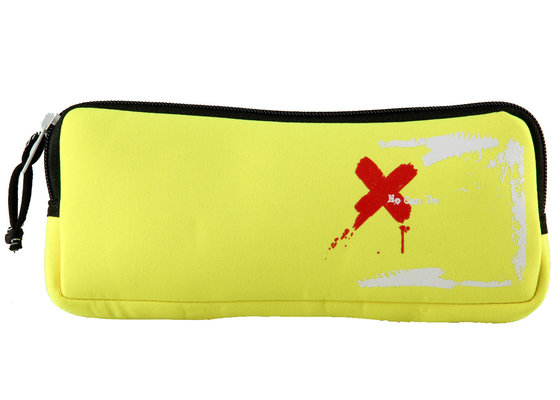 Custom Noon Black Blue Yellow Colour Waterproof Neoprene Pouches Pencil Case for Women