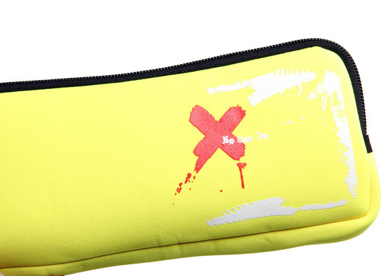 Custom Noon Black Blue Yellow Colour Waterproof Neoprene Pouches Pencil Case for Women
