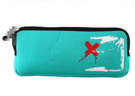 Custom Noon Black Blue Yellow Colour Waterproof Neoprene Pouches Pencil Case for Women