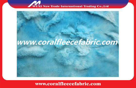 Tricot Knitted Long Hair PV Plush Fabric for Blankets or Mattres , Embossed Plush Fabrics