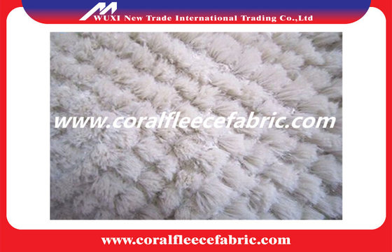 Bathrobe / Home Textile PV Plush Fake Fur Fabric , PV Plush Crushed Fabric Material