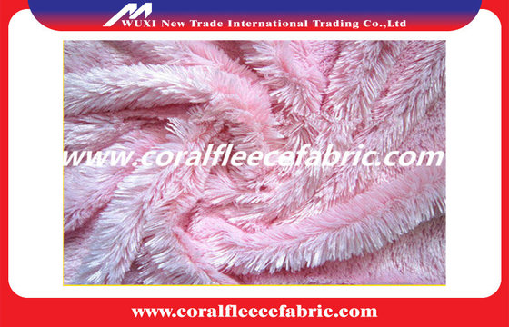 Blanket Material PV Plush Fabric Wholesale Material , Printed Plush Fur Fabric