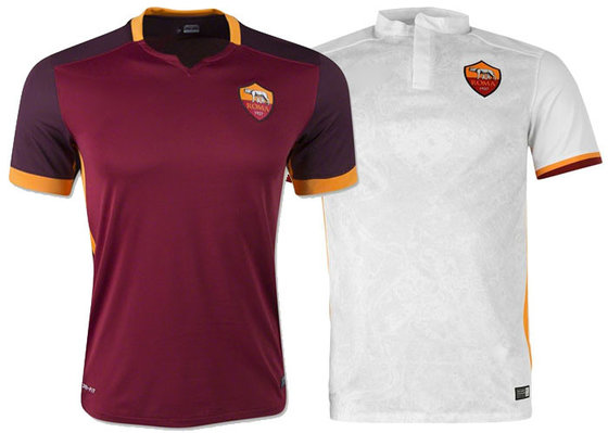 Roma 2016 Top Thai Mens Soccer Uniforms Totti De Rossi Home Away Soccer Shirts