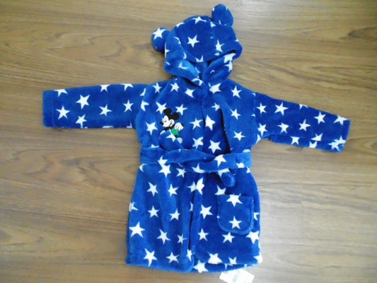 100% polyester mickey and minnie embroidered soft coral fleece baby bathrobe