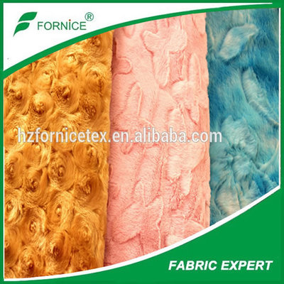 China factory 100% Polyester Swirl,Rose Pv Plush Fabrics