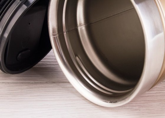 double wall stainless steel vacuum insulated portable coffee mug with sunction function