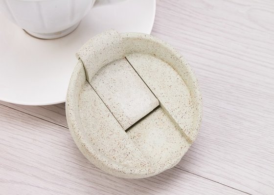 Safe Healthy Anti - Tipping Suction Travel Mug Wheat Straw Fiber With Leak Proof Lid