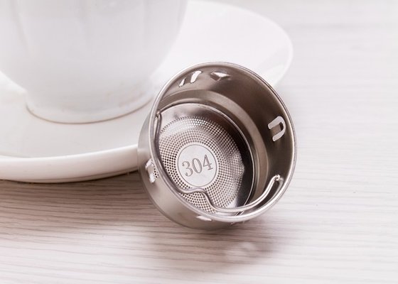 304 Stainless Steel Reusable Coffee Mug Double Wall Inner Filter For Tea Leaf