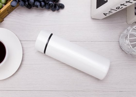 White Tumbler Stainless Steel Coffee Mug With Suction Base , 12 Oz Spill Proof Travel Mug 