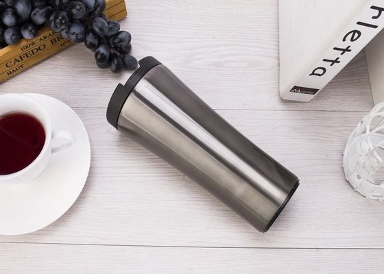 LFGB Car Friendly Portable Coffee Cup Travel Mugs With Screw Top / Bottom
