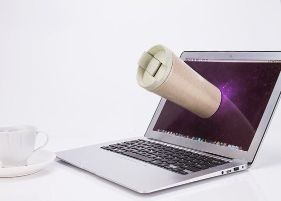 Healthy Anti - Tipping No Leak Coffee Travel Mug Straw Wide Mouth Tableware