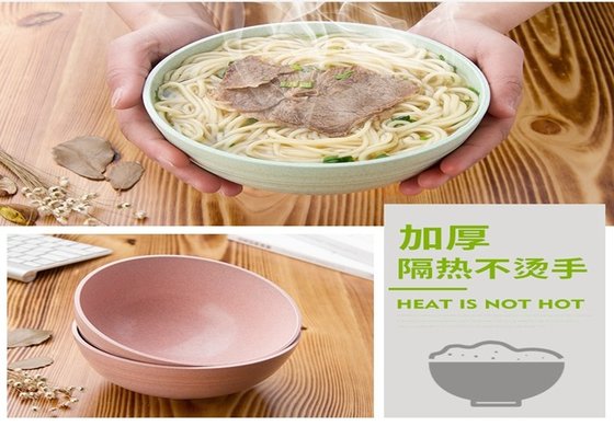 LFGB certificated corrugatred bowel made from natural materials wheat straw fiber and rice husk