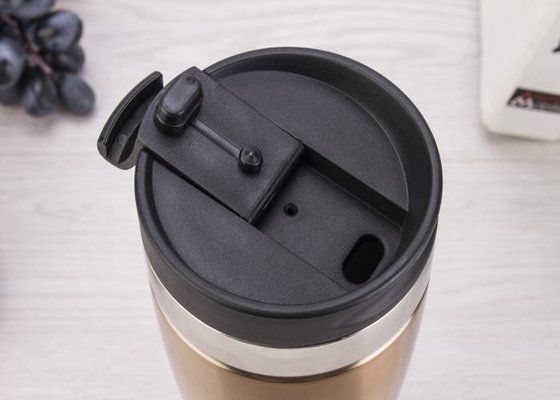 16oz Insulated Reusable Travel Coffee Cups With Suction Bottom , To Go Coffee Tumbler 