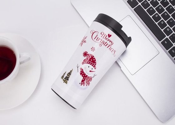 No Easy Fall Down Christmas Leak Proof Coffee Travel Mug Plastic Portable Bottle