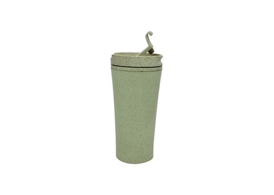 350ml Wheat Straw Suction Travel Mug With Leak Proof Lid Eco - Friendly