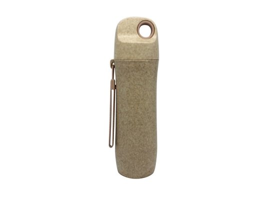 Students Yellow Wheat Straw Mug Travel Water Bottle With Silica Gel Sling