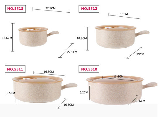 Adults Wheat Straw Dinnerware Plastic Kitchen Bowls For Rice Fruit Noodle Soup