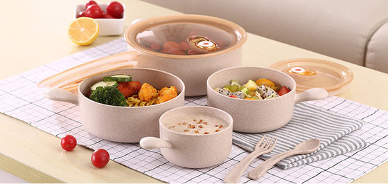 Food Saver Containers Eco Friendly Kitchenware Wheat Straw Fiber 25.5*20*15.5cm