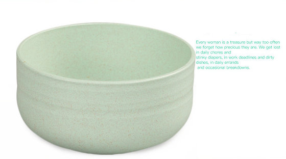 Durable Wheat Straw Dinnerware Rice Serving Bowl Without  Heavy Metal